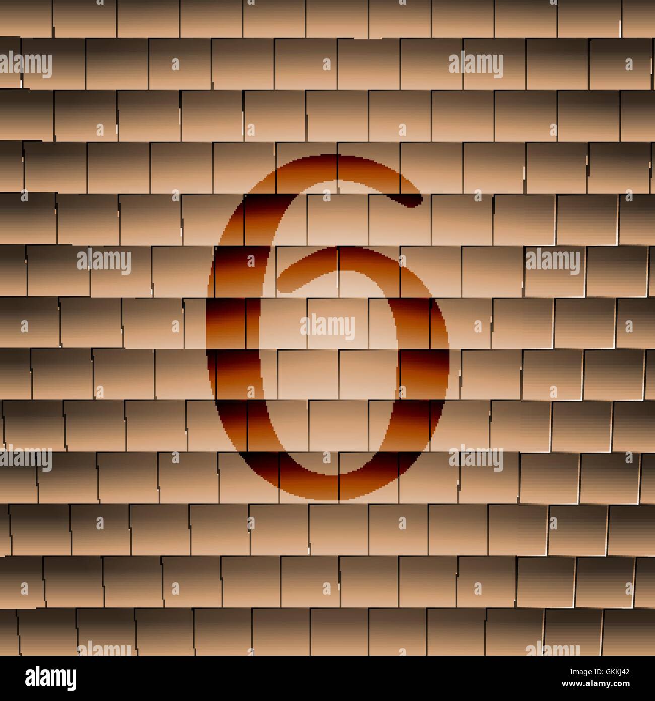 number six icon symbol Flat modern web design with long shadow and ...