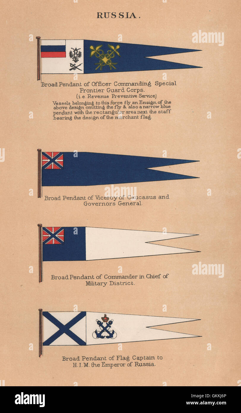 RUSSIA BROAD PENDANTS. Special Frontier Guard Corps. Caucasus Viceroy ...
