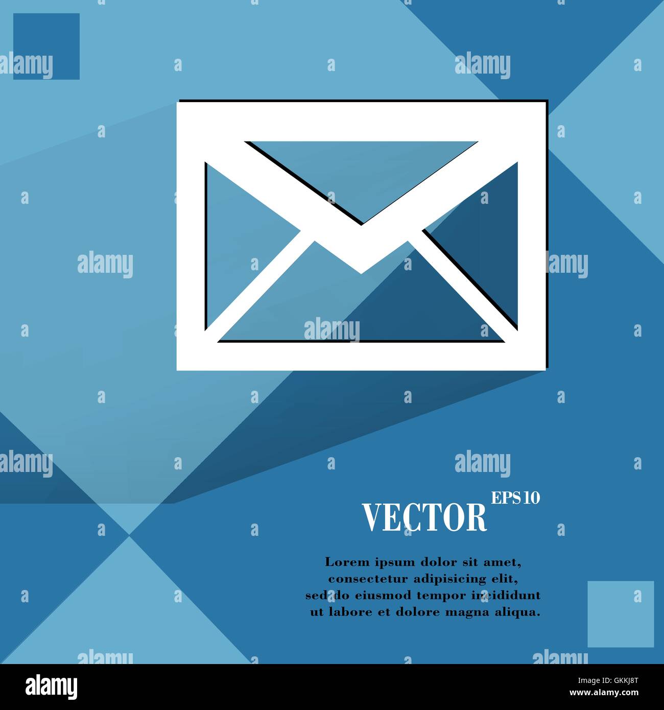 mail. envelope. Flat modern web design on a flat geometric abstract ...
