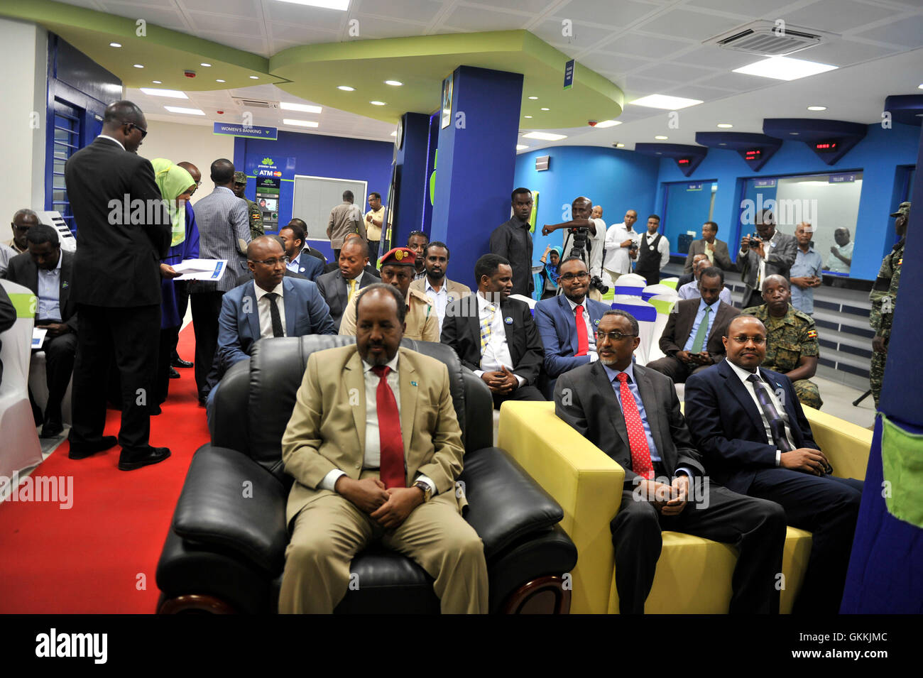 The opening ceremony for Premier Bank in Mogadishu on May 21, 2015 ...