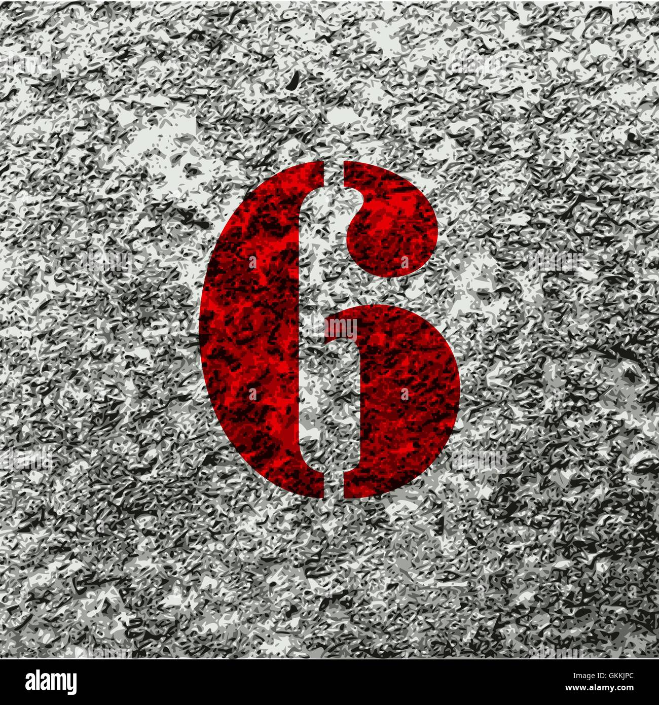 number six icon symbol Flat modern web design with long shadow and ...