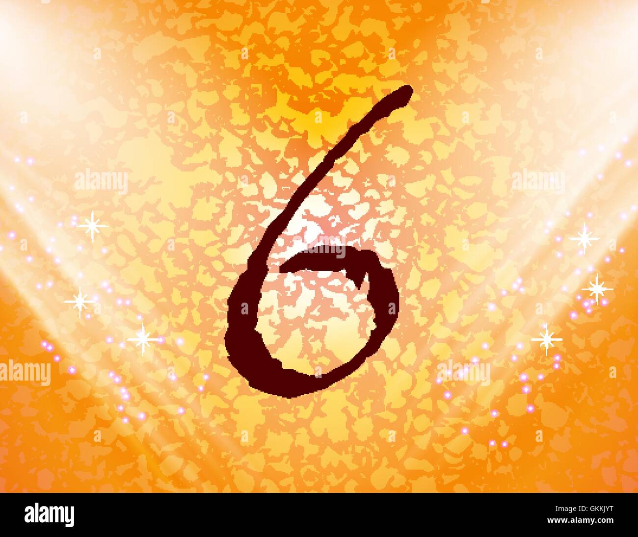 number six icon symbol Flat modern web design with long shadow and ...