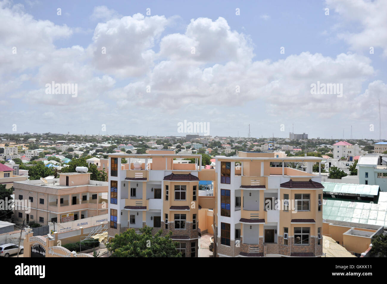 A general view of Mogadishu on June 12, 2015, shows the recovery and ...