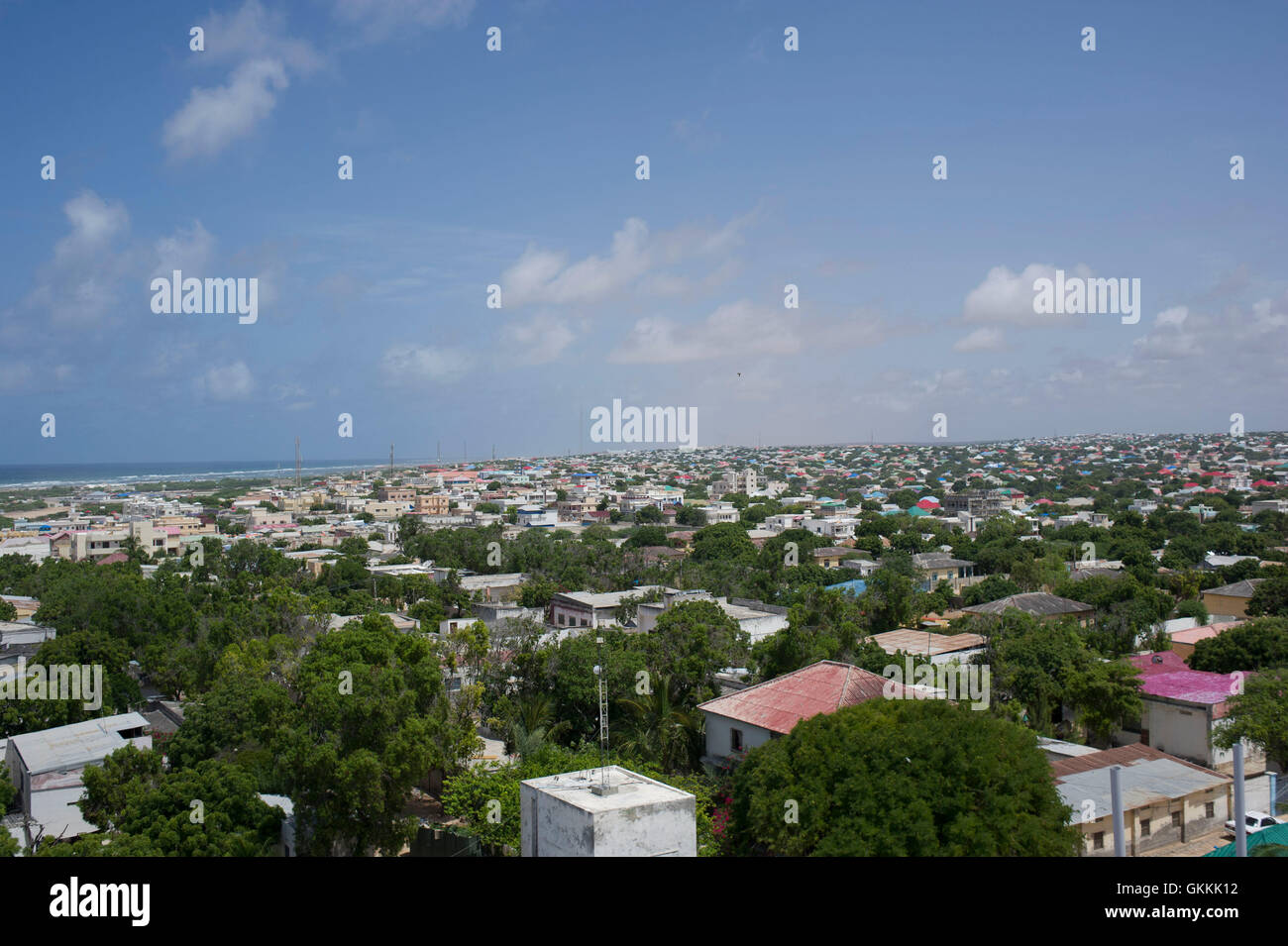 A general view of Mogadishu, Somalia, on June 12, 2015, showing ...