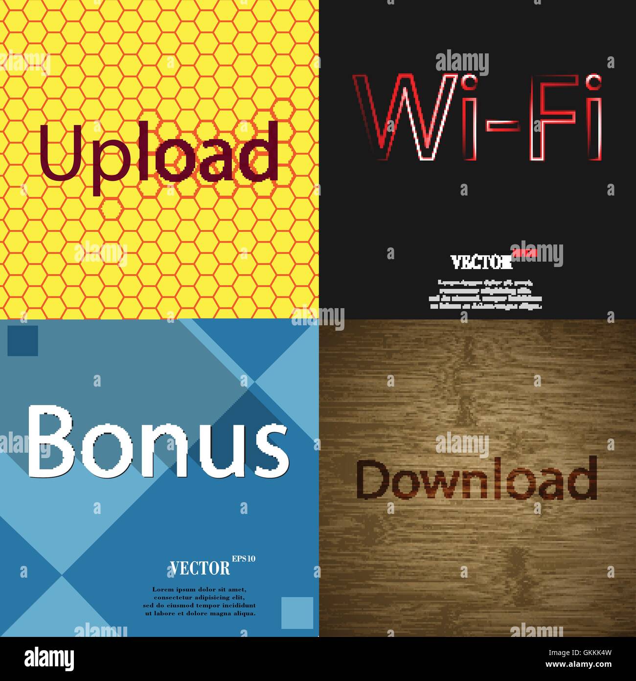 Set of the most popular web design icons on abstract background Stock ...