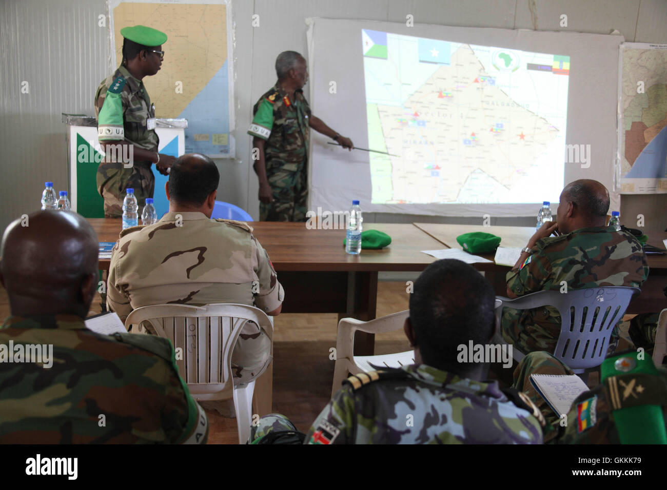 AMISOM Sector 4 Commander Col. Abdirahman Abdow Dhimbil delivers a ...