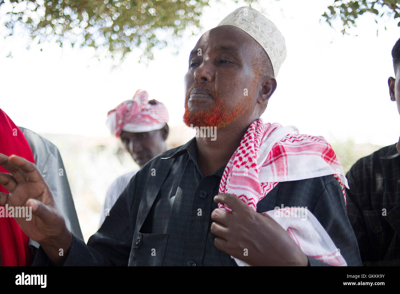 Ugaas Omar Osman, leader of Tortorow elders, briefs Brig. Sam Kavuma ...