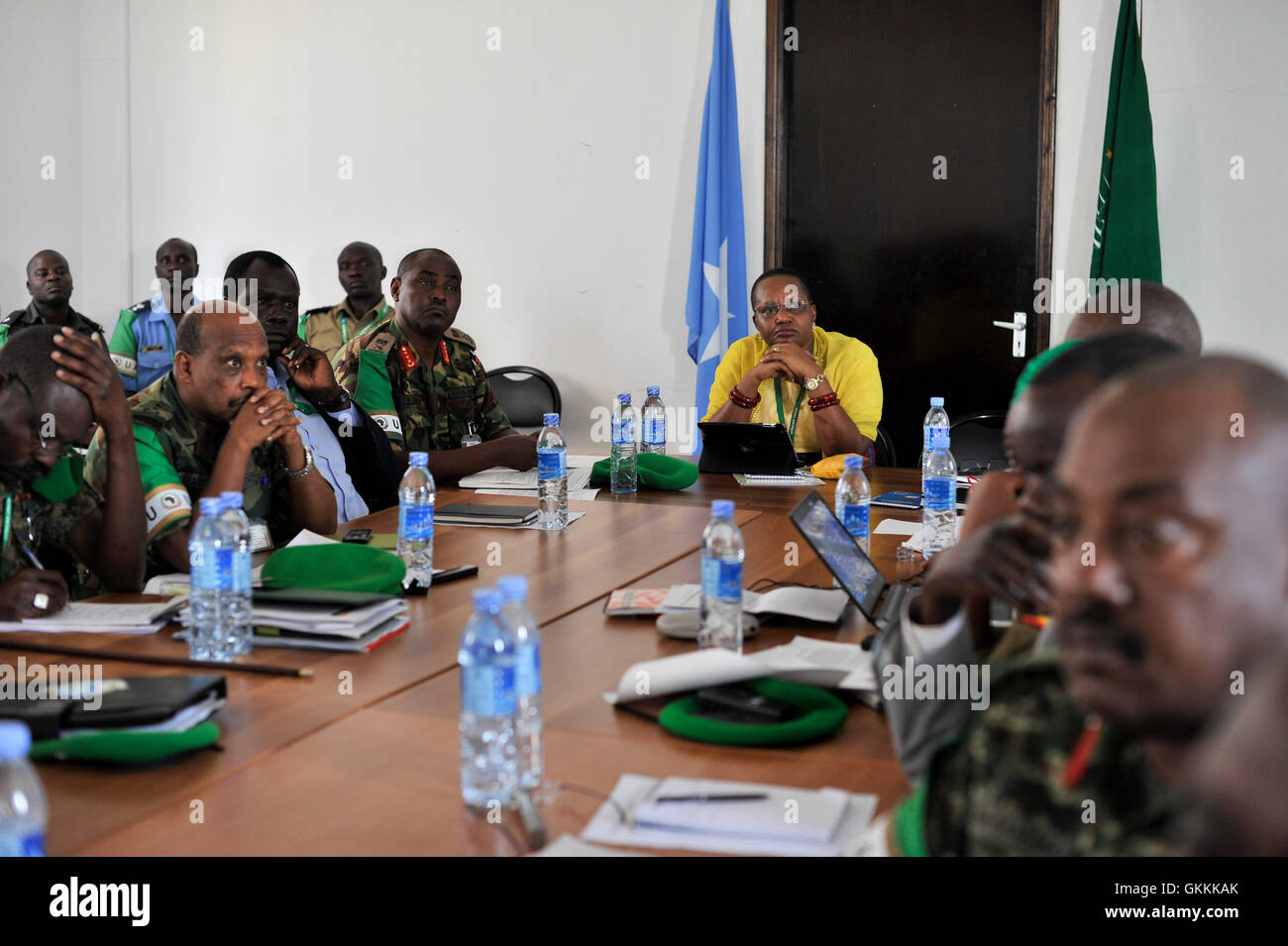 Deputy SRCC Hon. Lydia Wanyoto Mutende opens a meeting of the AU Adhoc ...