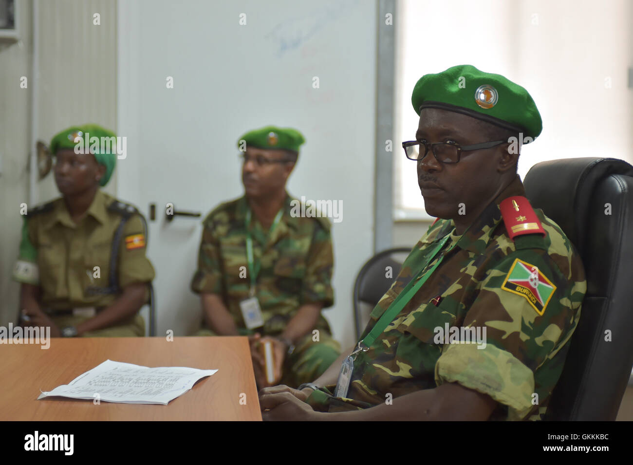 AMISOM soldiers attend the closing ceremony of a Protection, Human ...