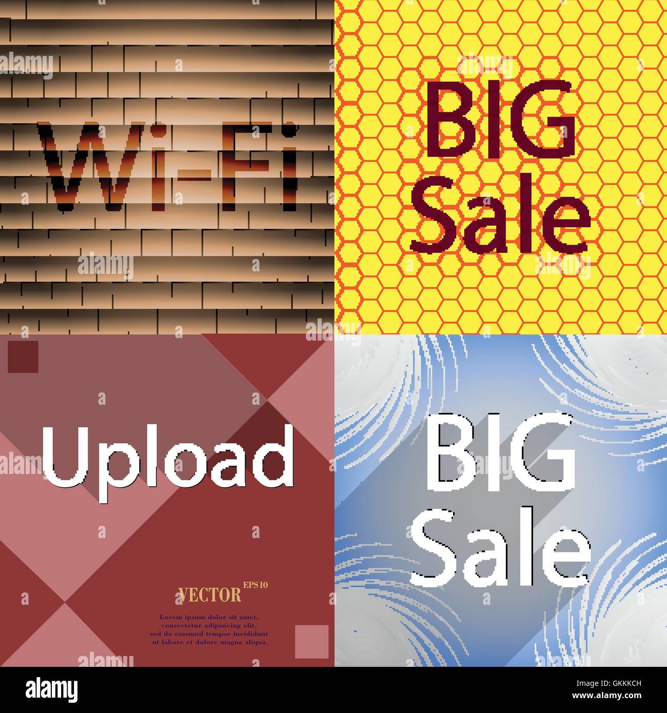 Set of the most popular web design icons on abstract background Stock ...