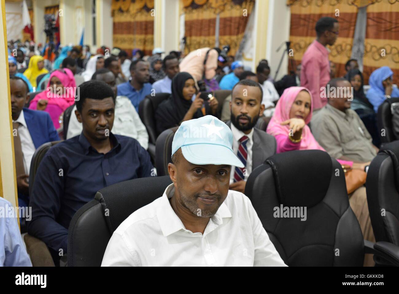 People gathered in Mogadishu on July 1, 2015, to celebrate Somalia's ...