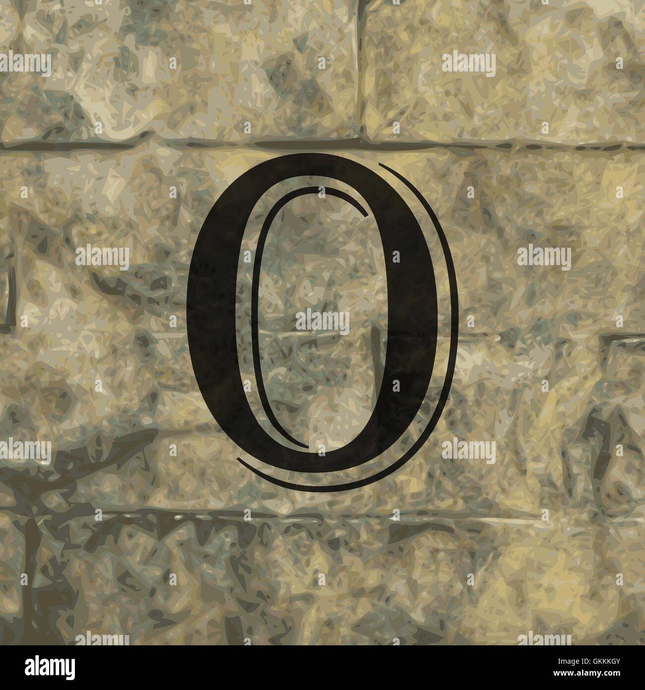 number zero icon symbol Flat modern web design with long shadow and ...