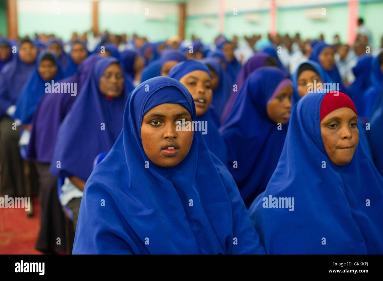 Members of the Female Somali Police Force attend the opening ceremony ...