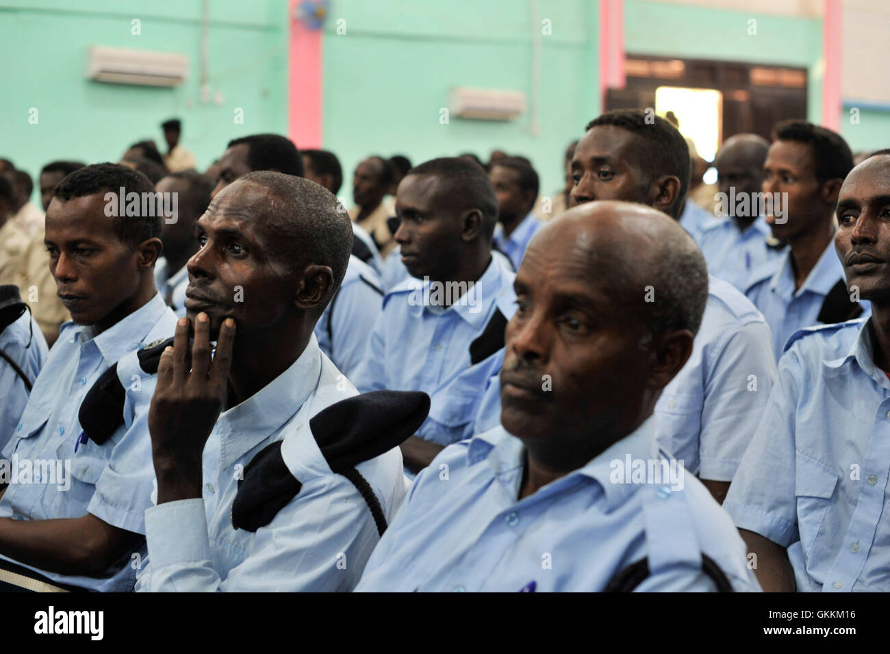A total of 138 newly trained Somali police officers attend the closing ...