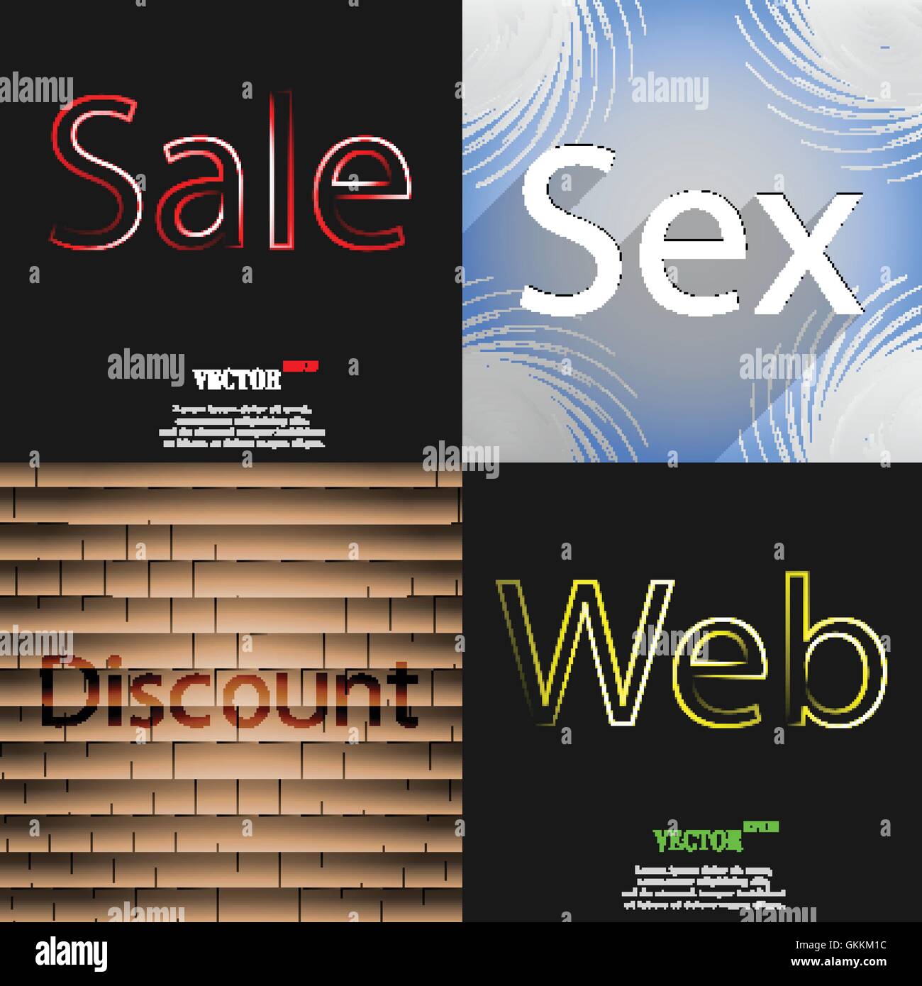 Set of the most popular web design icons on abstract background Stock ...