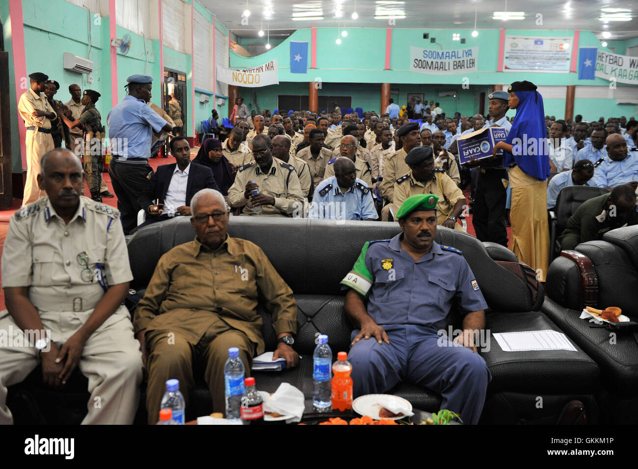 AMISOM Police Commissioner Anand Pillay attends a training ceremony at ...