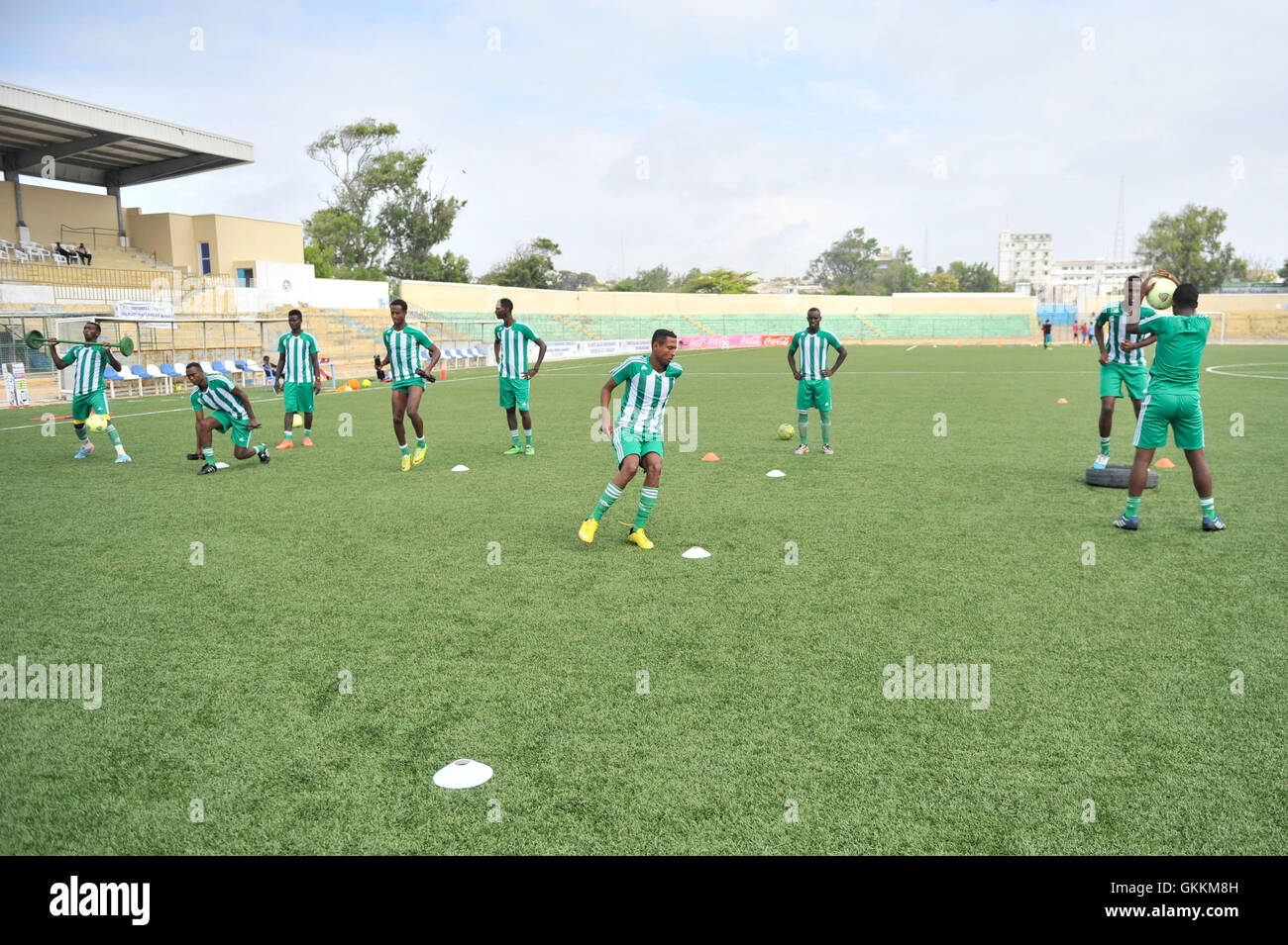 On August 29, 2015, the Somalia national soccer team trained at Banadir ...