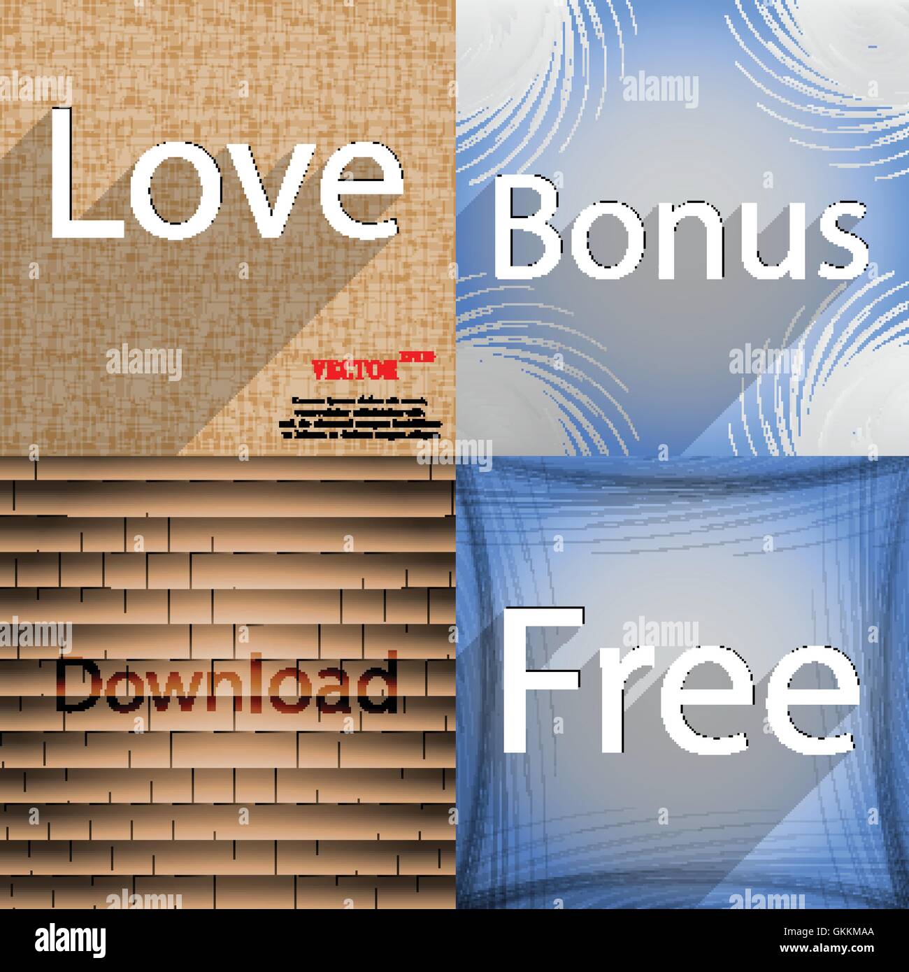 Set of the most popular web design icons on abstract background Stock ...