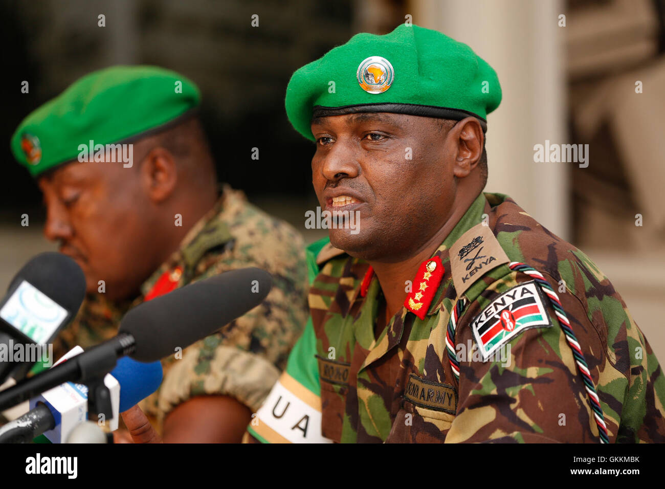 AMISOM Force Commander Lt. General Jonathan Rono addresses a press ...