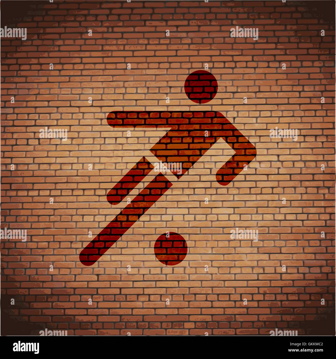 football player. Flat modern web button and space for your text Stock ...