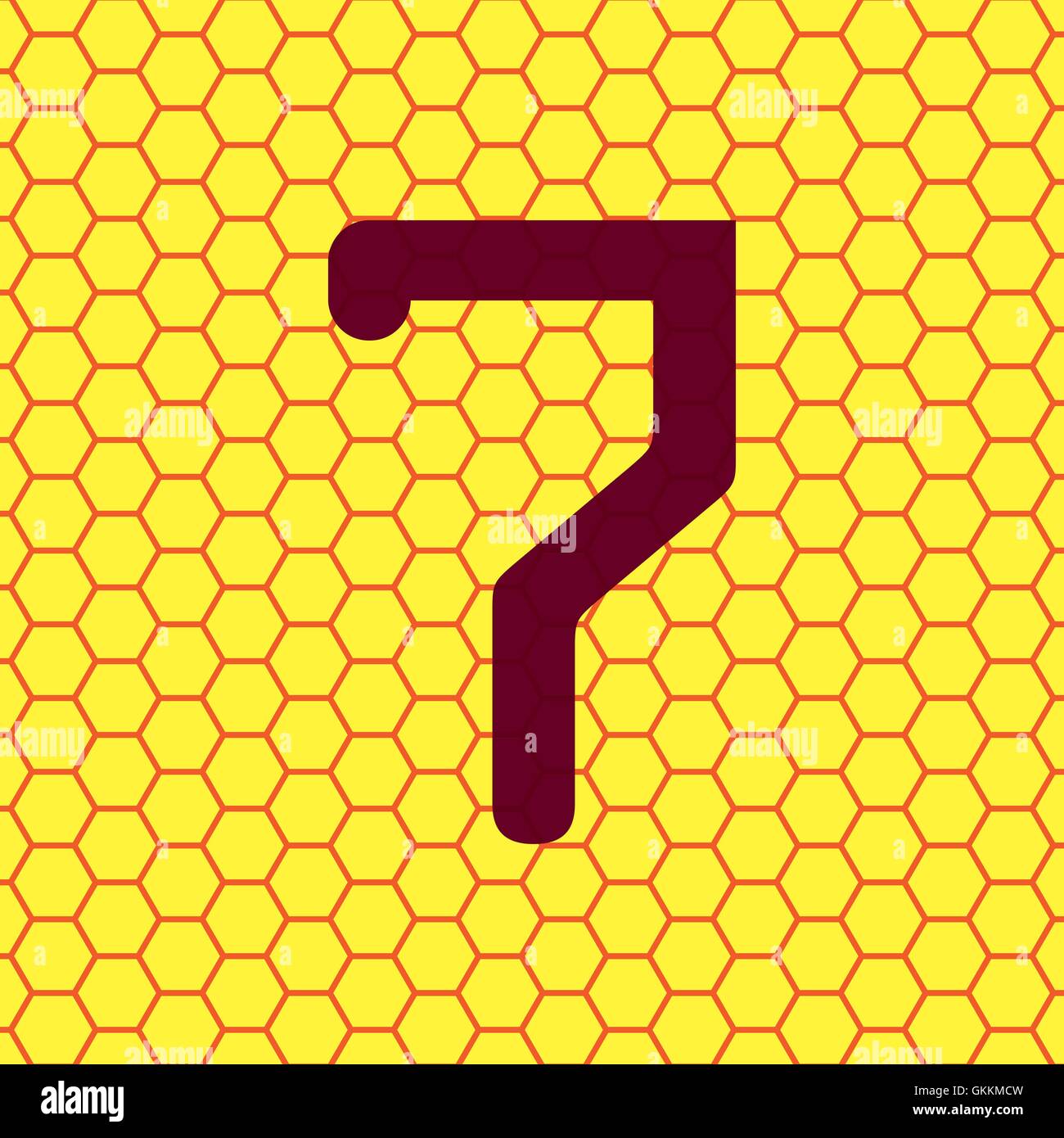 number seven icon symbol Flat modern web design with long shadow and ...