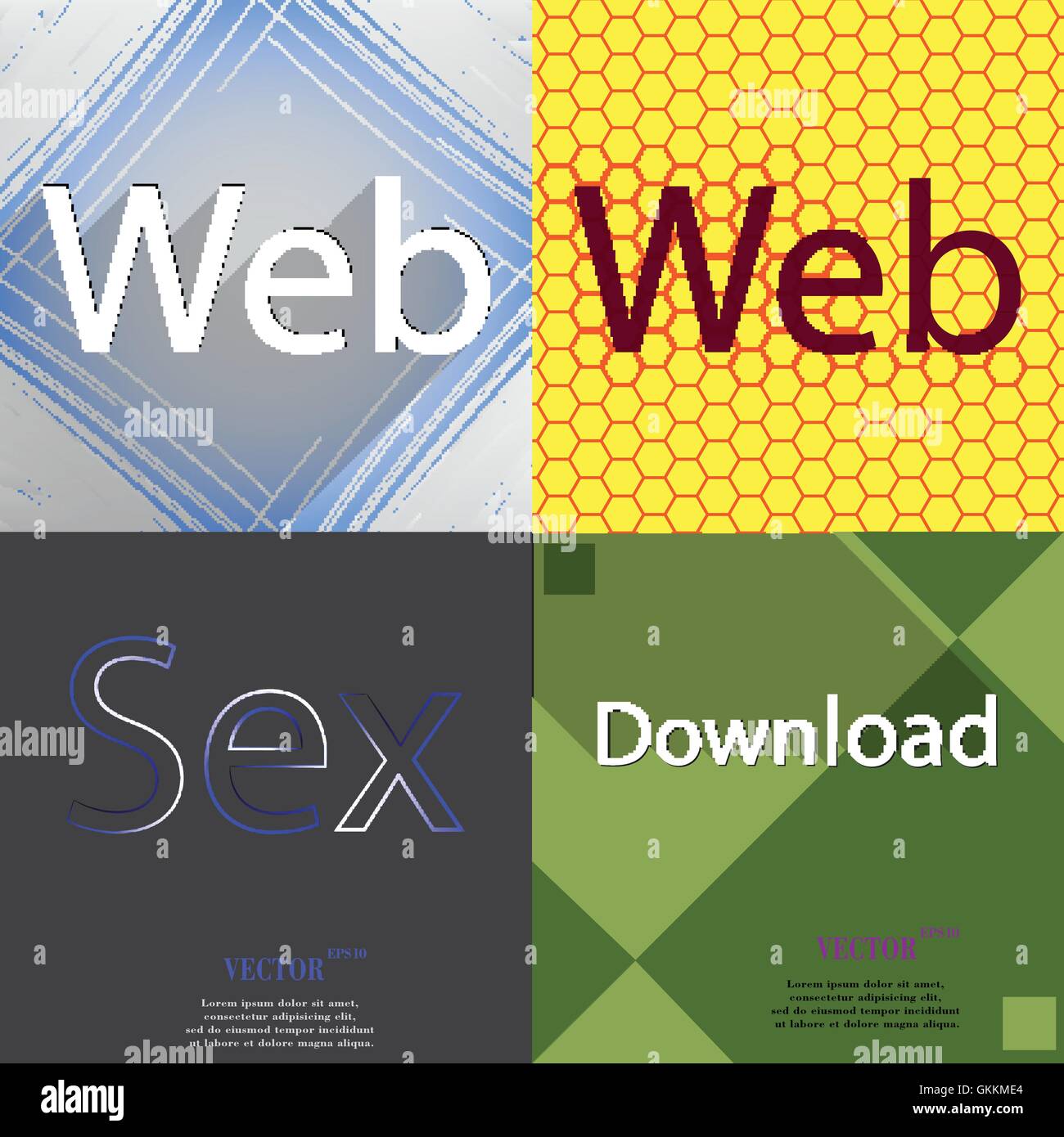 Set of the most popular web design icons on abstract background Stock ...