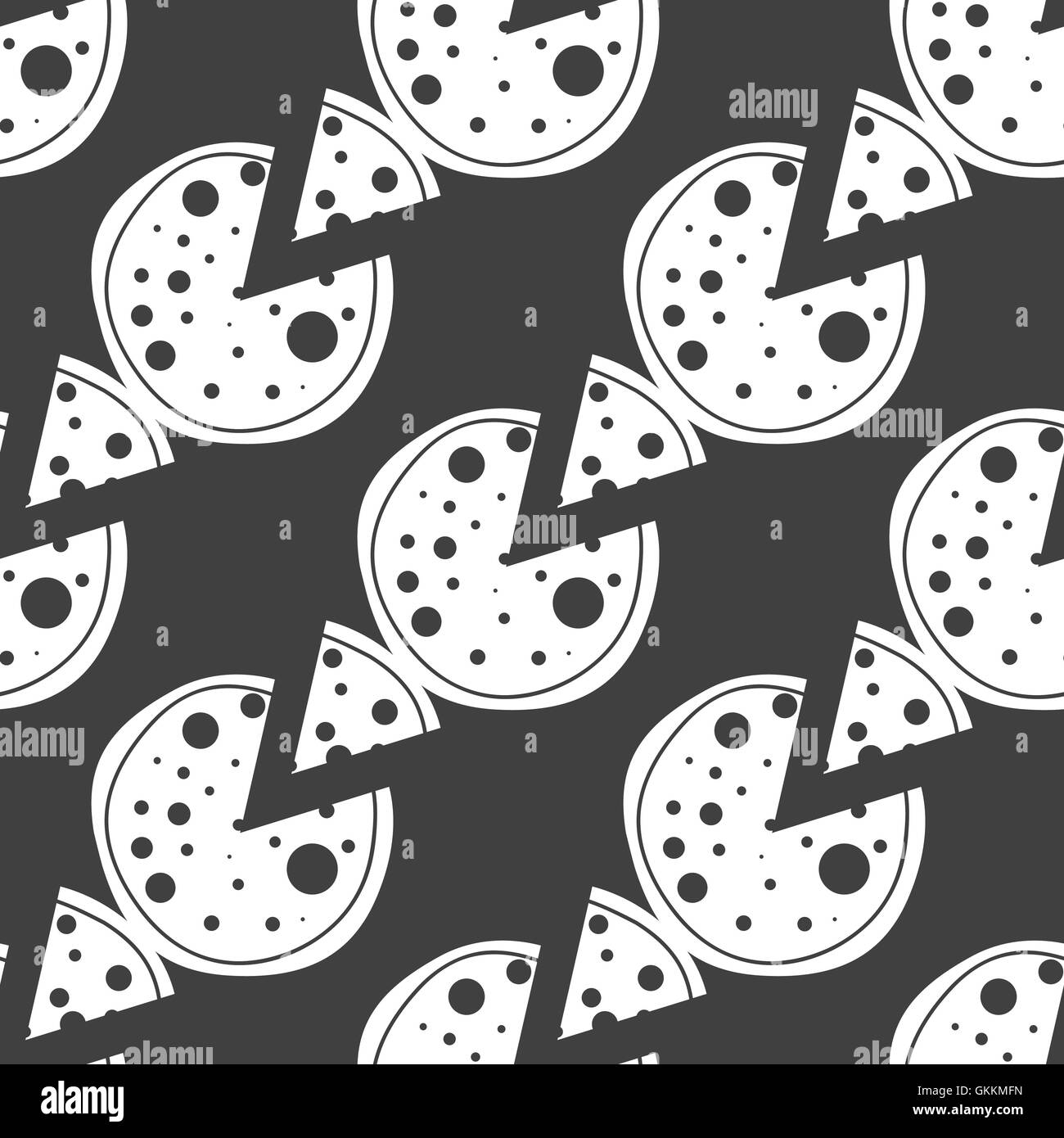 Pizza web icon. flat design. Seamless gray pattern Stock Vector Image ...