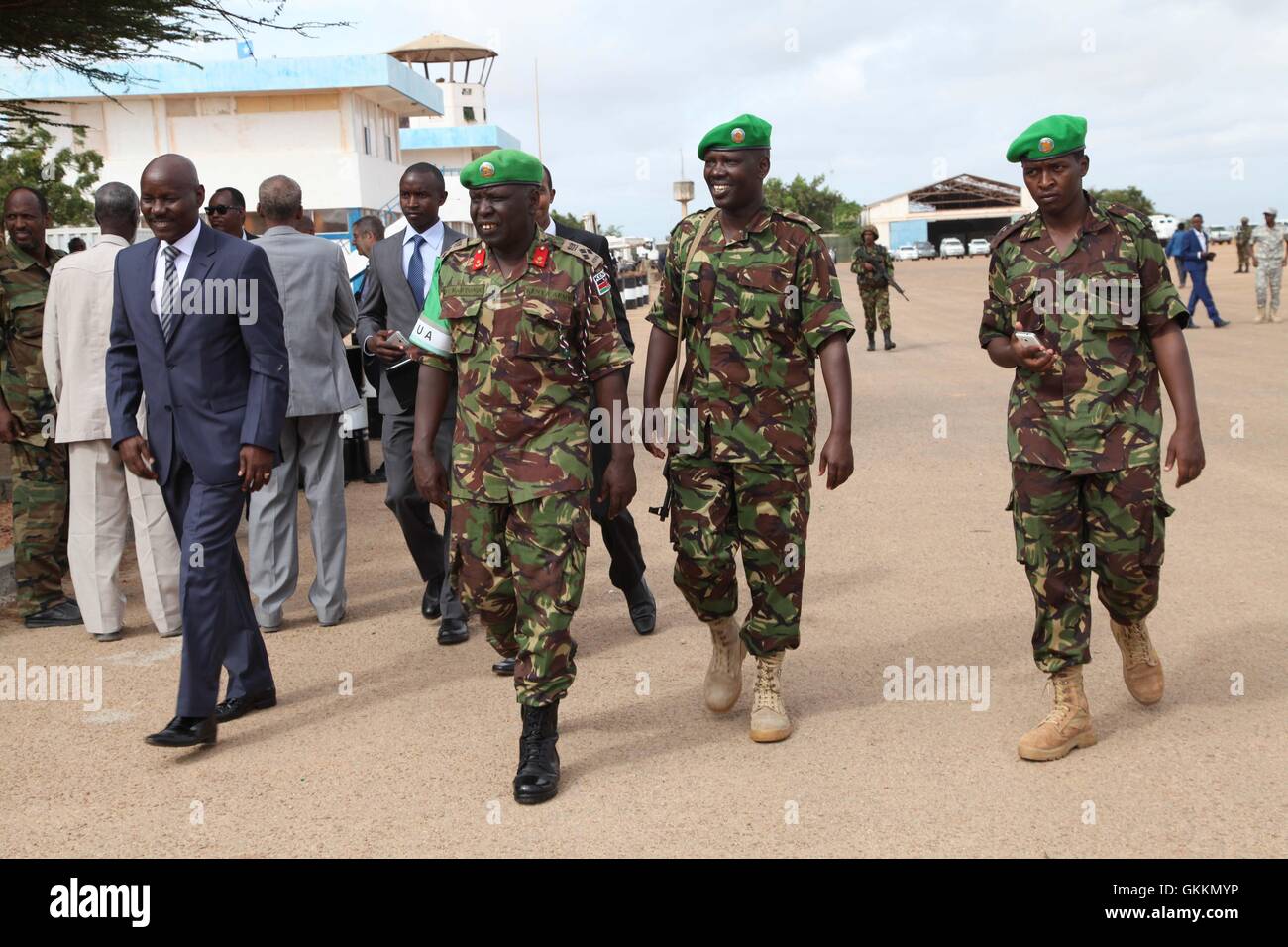 Kenyan Ambassador to Somalia, Major General (ret.) Lukas Tumbo, along ...