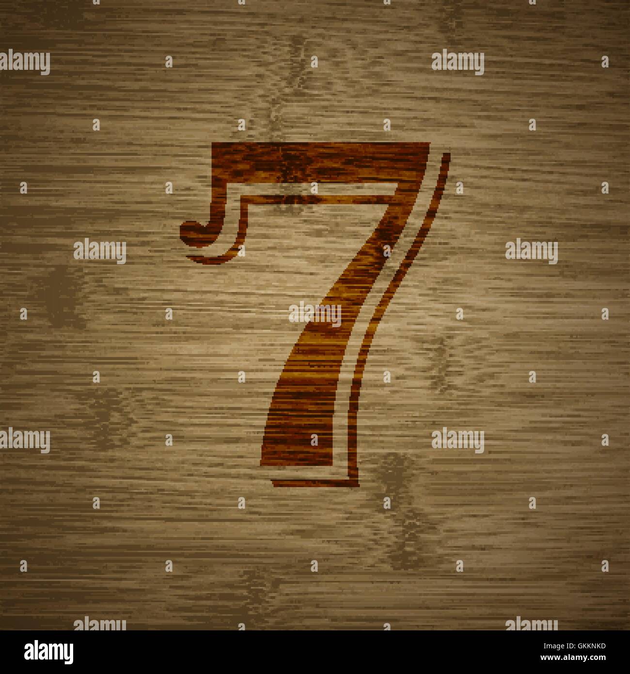 number seven icon symbol Flat modern web design with long shadow and ...