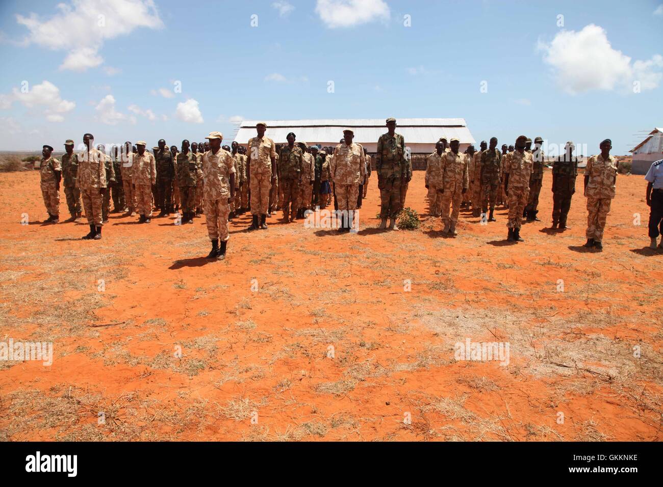 Somali Police forces participate in a parade to welcome Maj. Gen ...