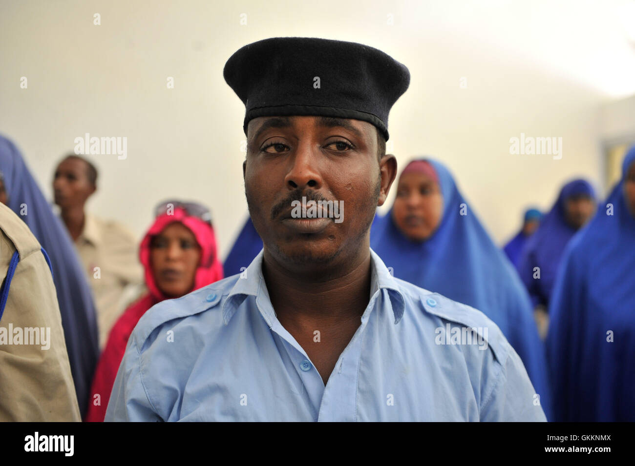 Somali police officers at General Kaahiye Police Academy in Mogadishu ...
