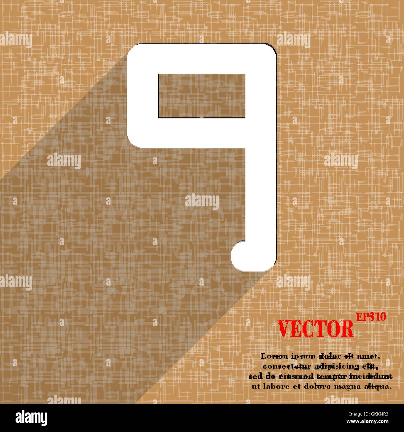 number Nine icon symbol Flat modern web design with long shadow and ...