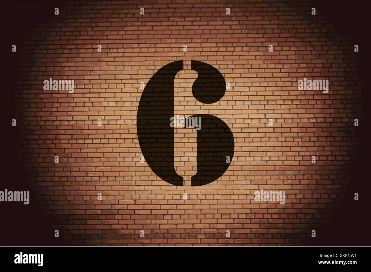 number six icon symbol Flat modern web design with long shadow and ...