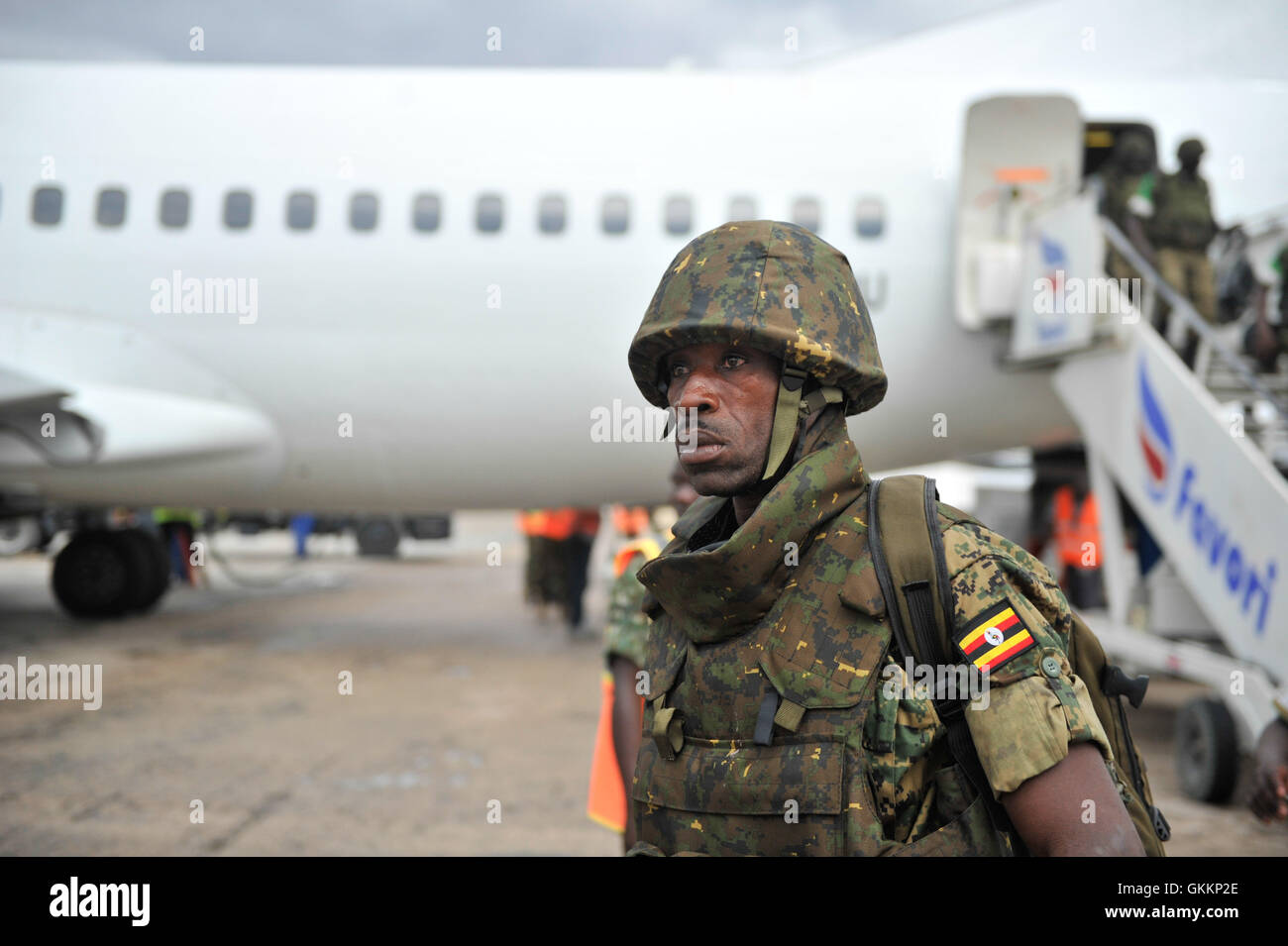 Ugandan troops, part of the African Union Mission in Somalia (AMISOM ...