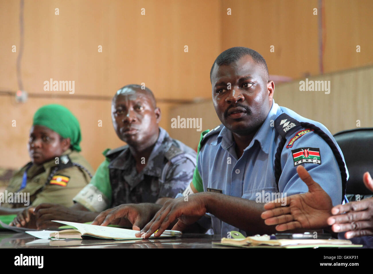 AMISOM Police officers meet with officials and police officers from the ...