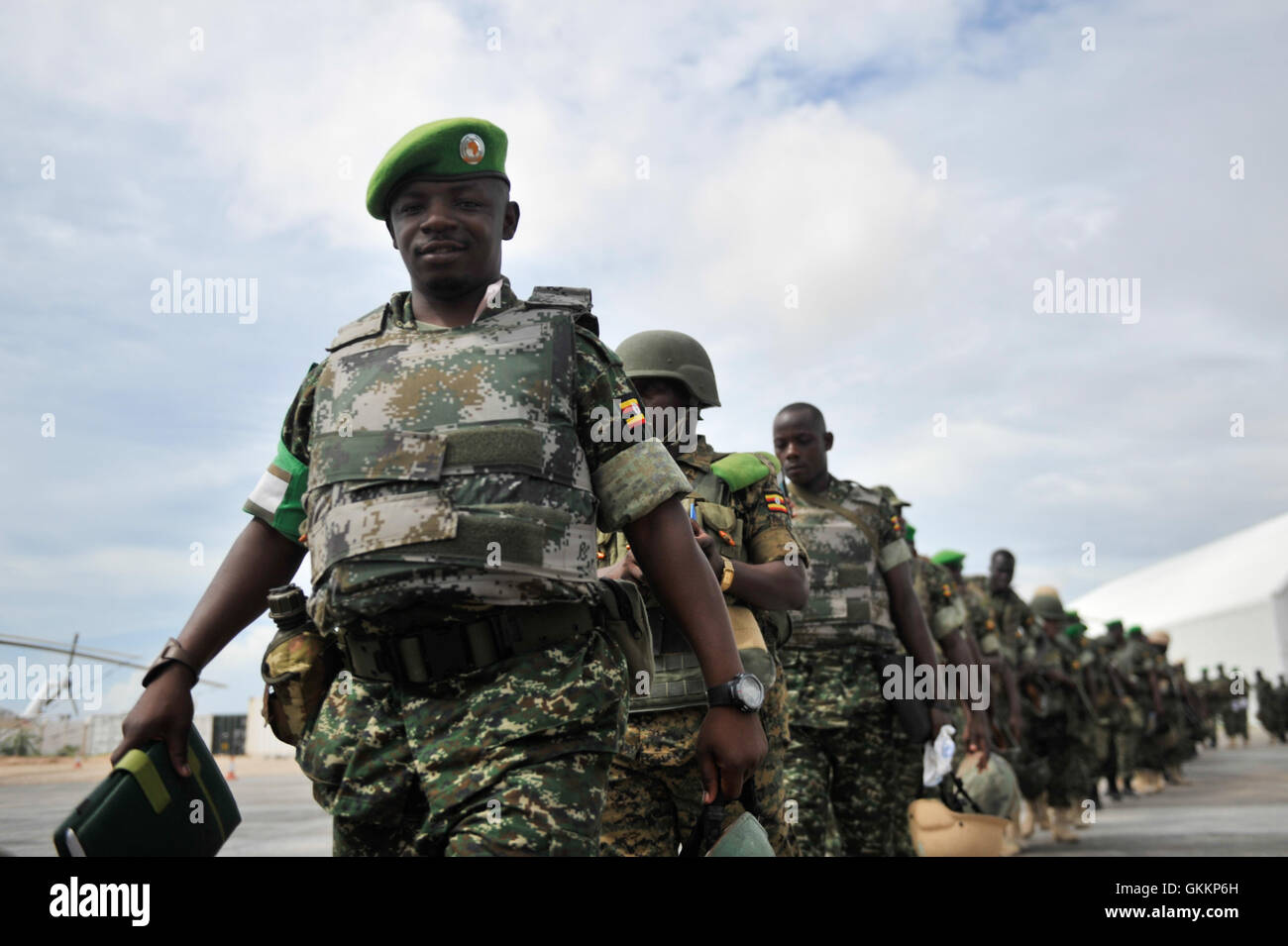 Soldiers from the Uganda People’s Defence Force (UPDF) depart Somalia ...