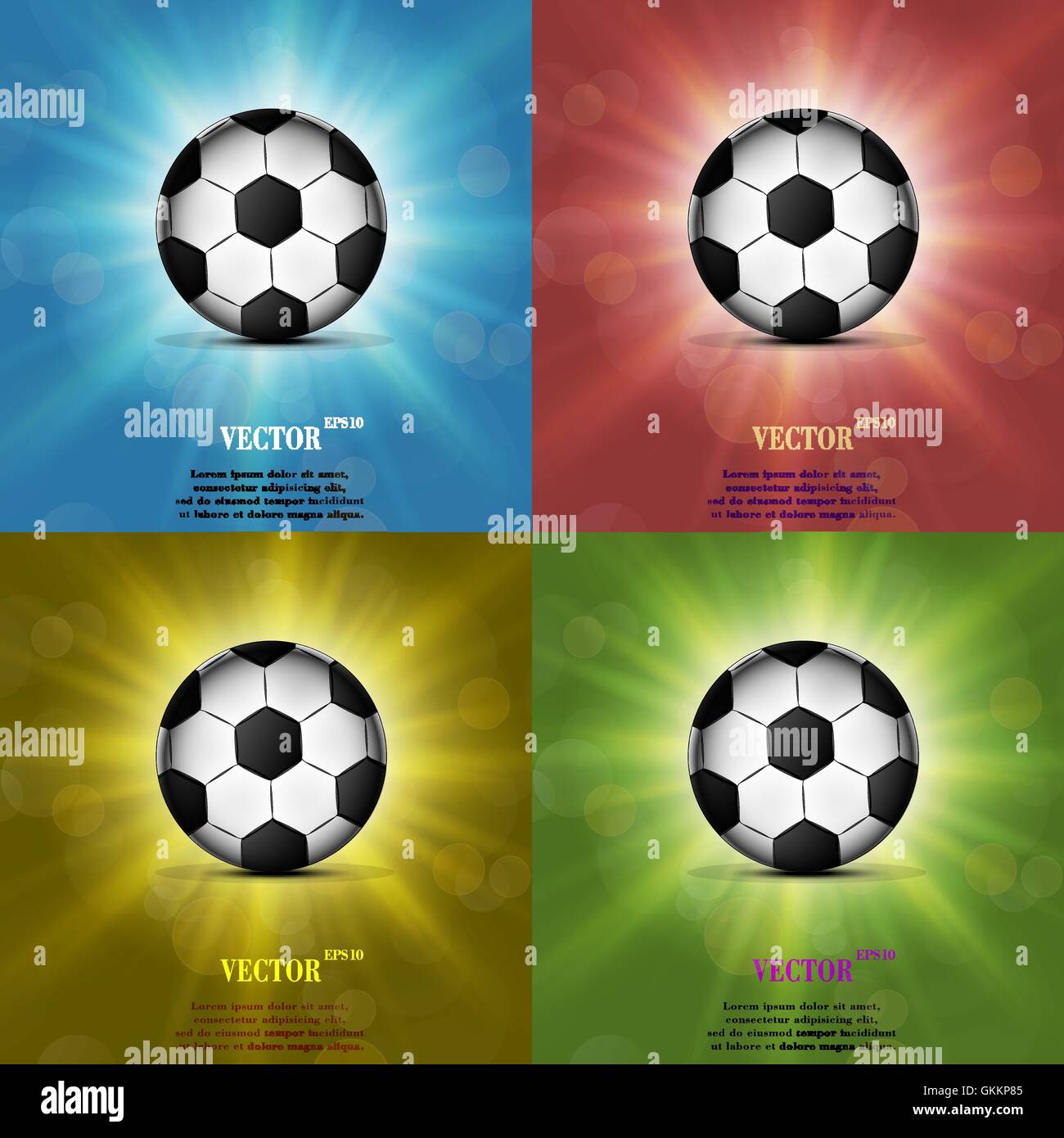 Color set Soccer ball web icon, flat design Stock Vector Image & Art ...