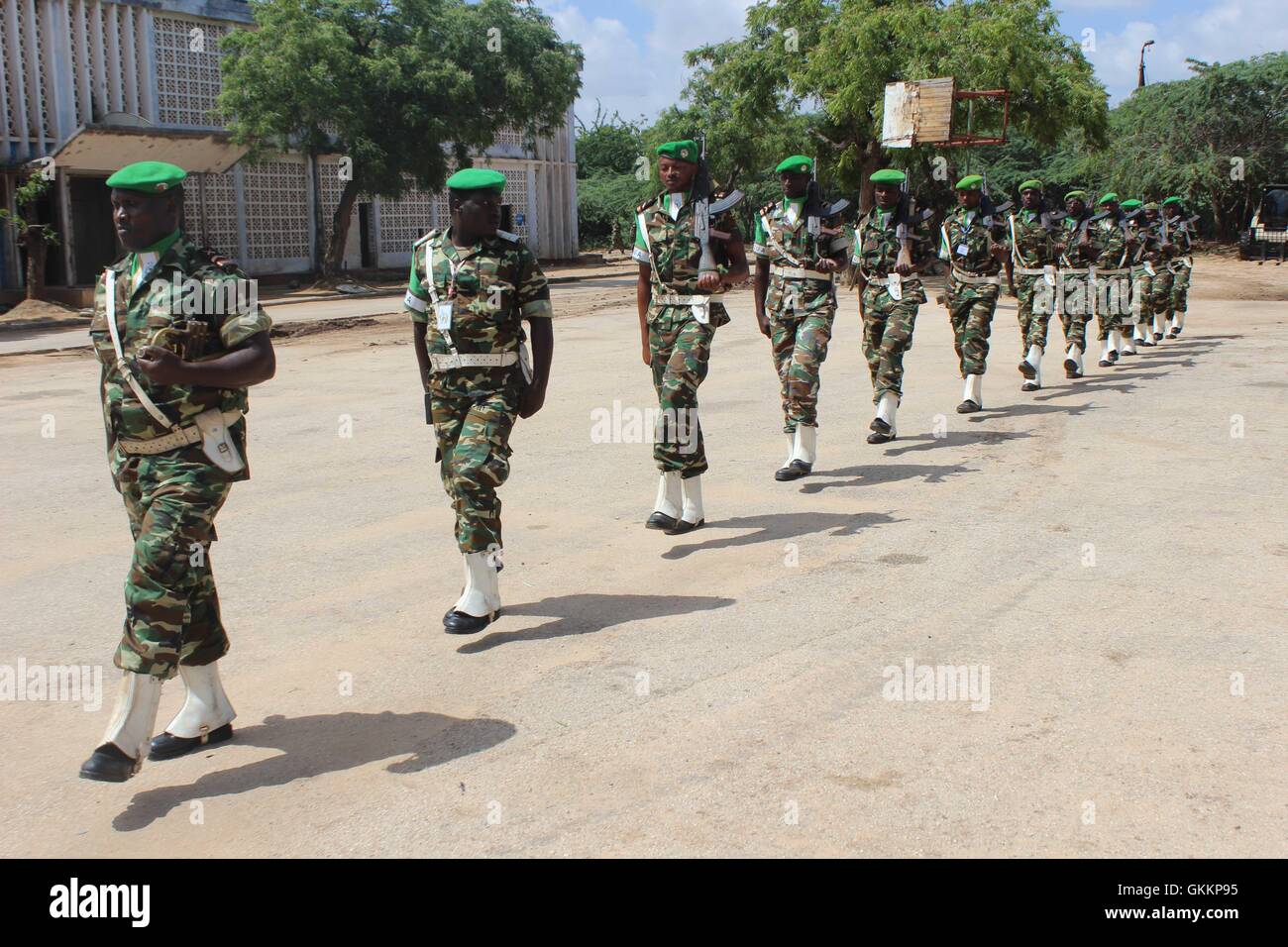 Burundi troops take part in a parade to mark the completion of their ...