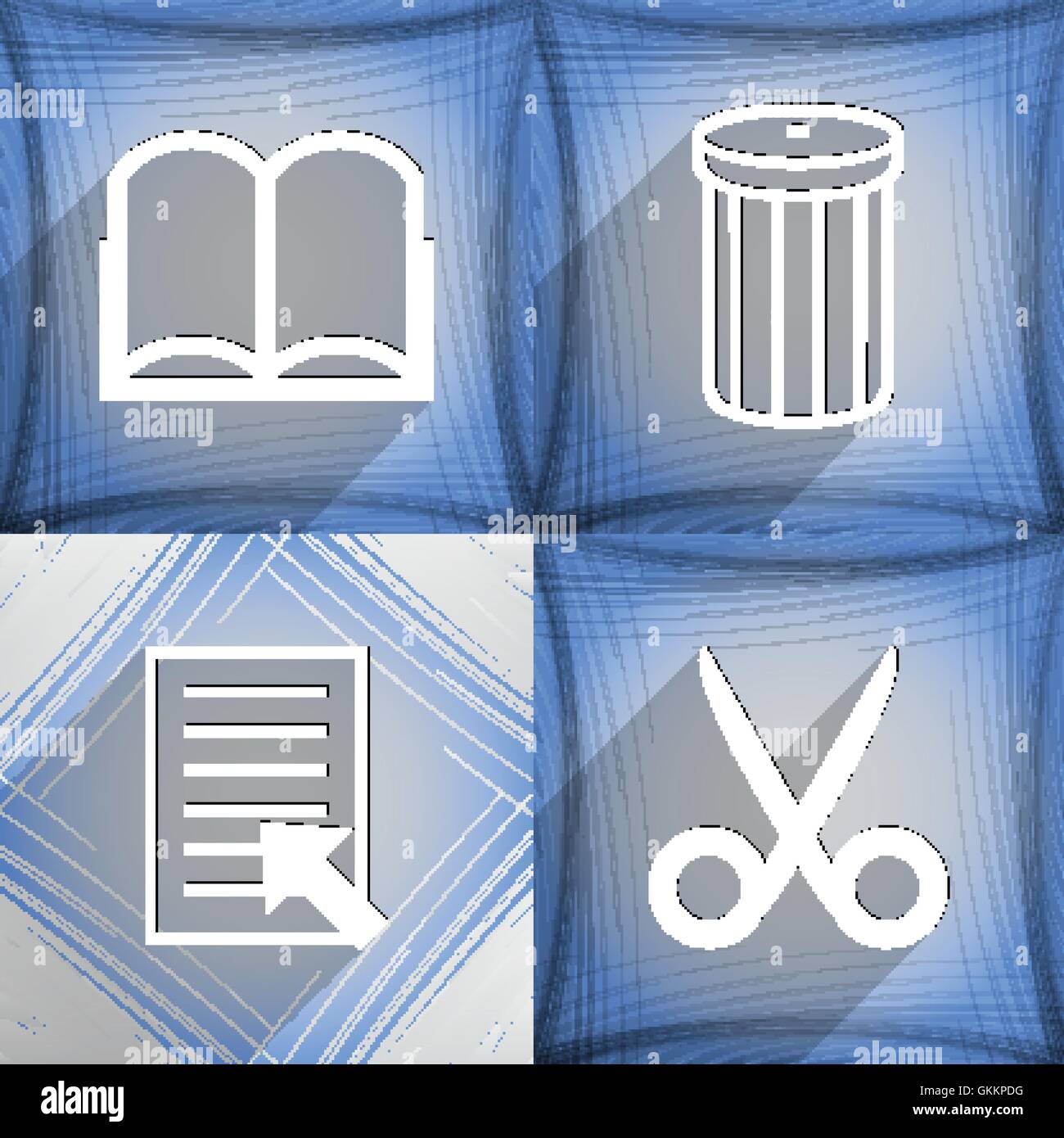 Set of abstract backgrounds with different web icons Stock Vector Image ...