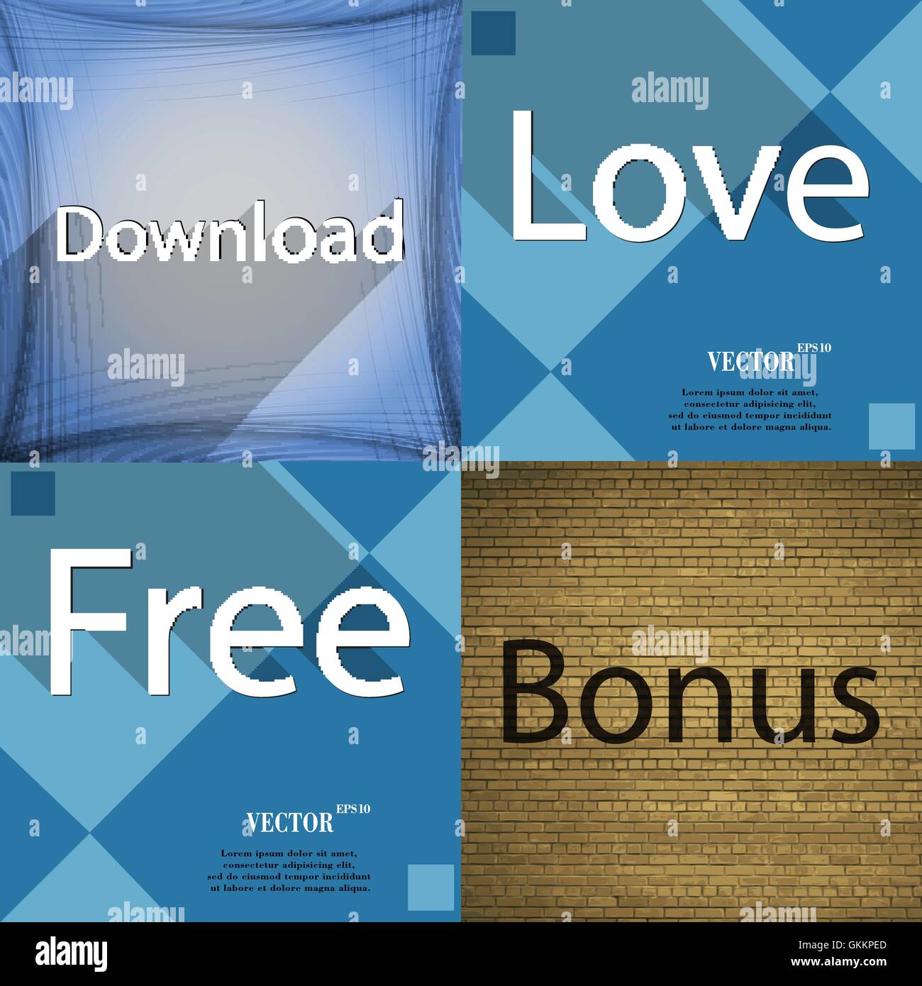 Set of the most popular web design icons on abstract background Stock ...