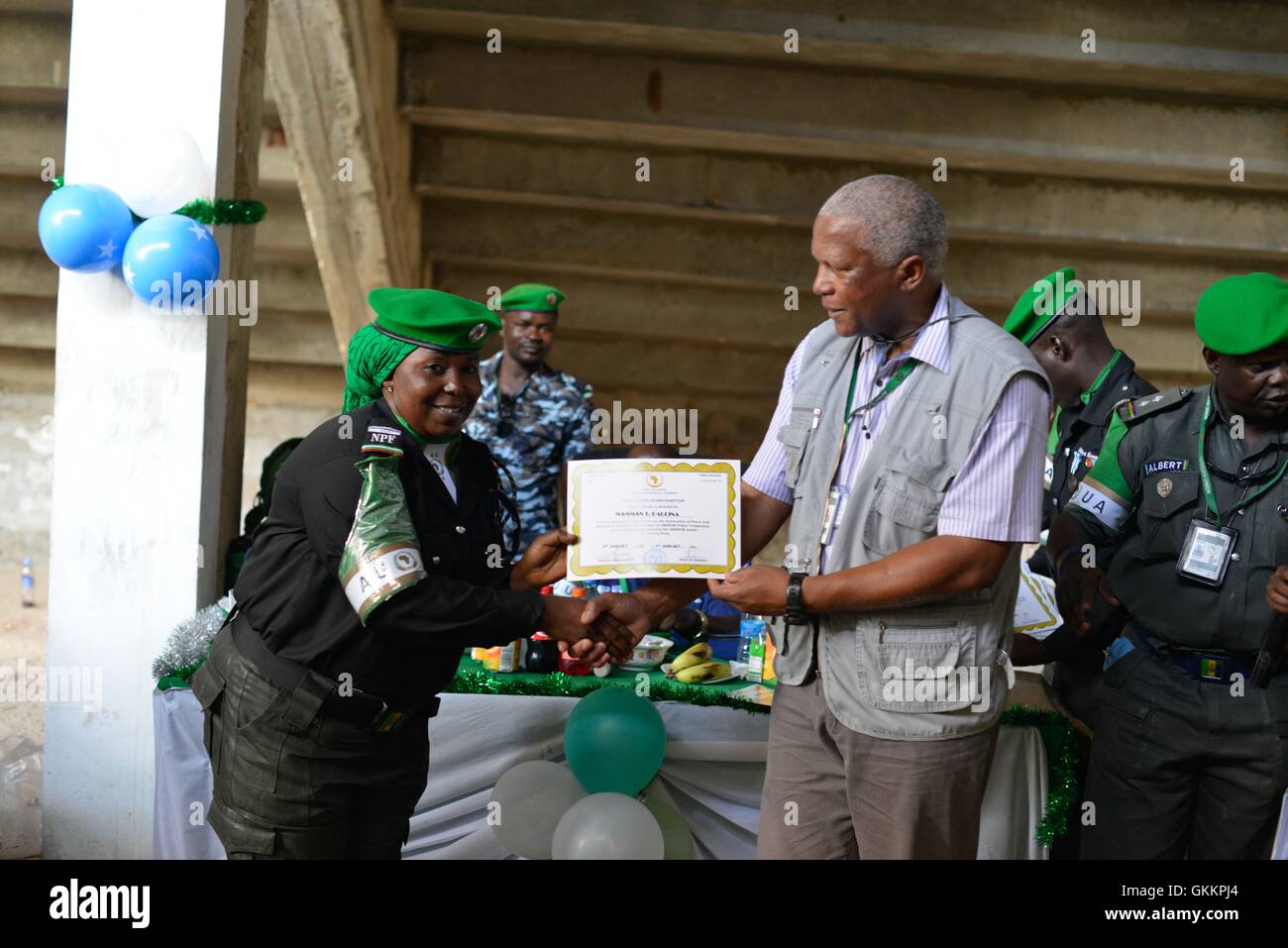 Maj. Gen. Fidza Dludlu, Acting Head of AMISOM, presented certificates ...