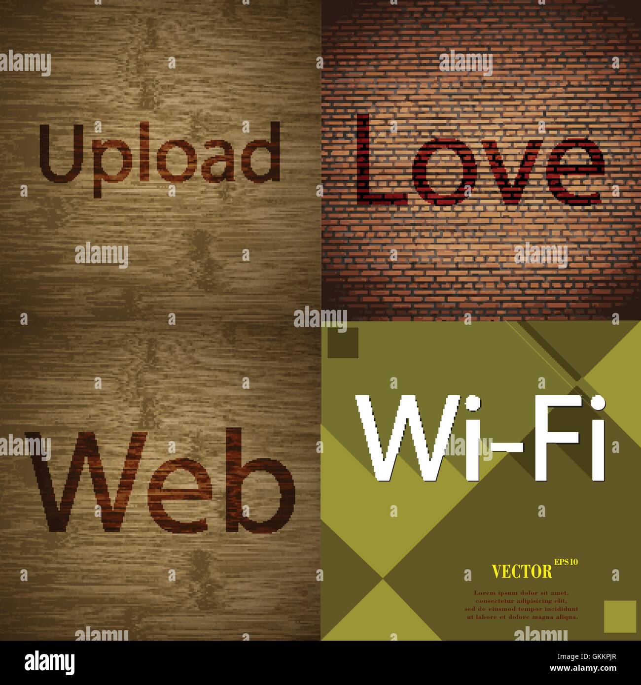 Set of the most popular web design icons on abstract background Stock ...
