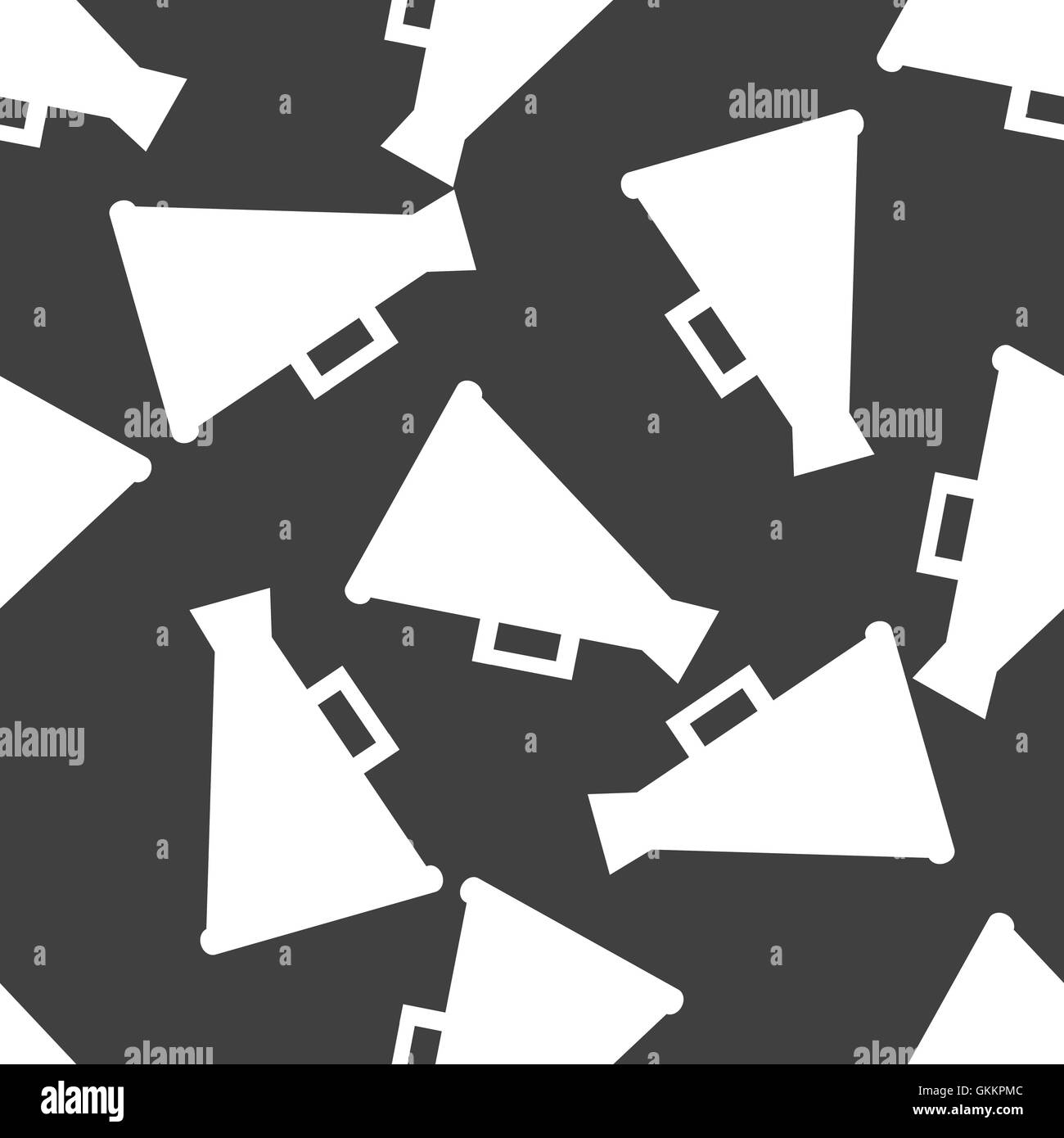 Megaphone, Loud-hailer web icon. flat design. Seamless gray pattern ...