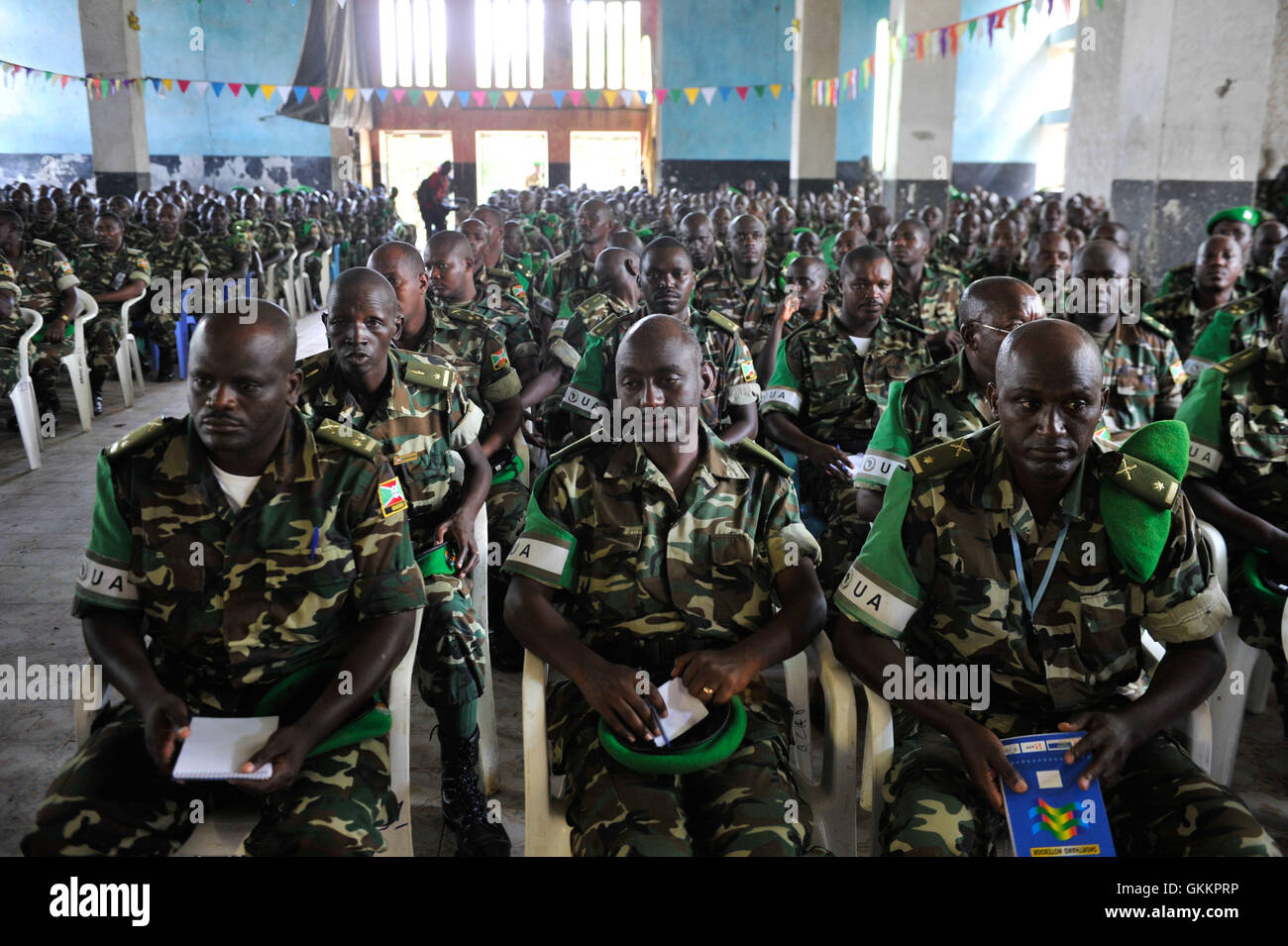Burundian AMISOM troops listen to AMISOM Force Commander Lt. Gen ...