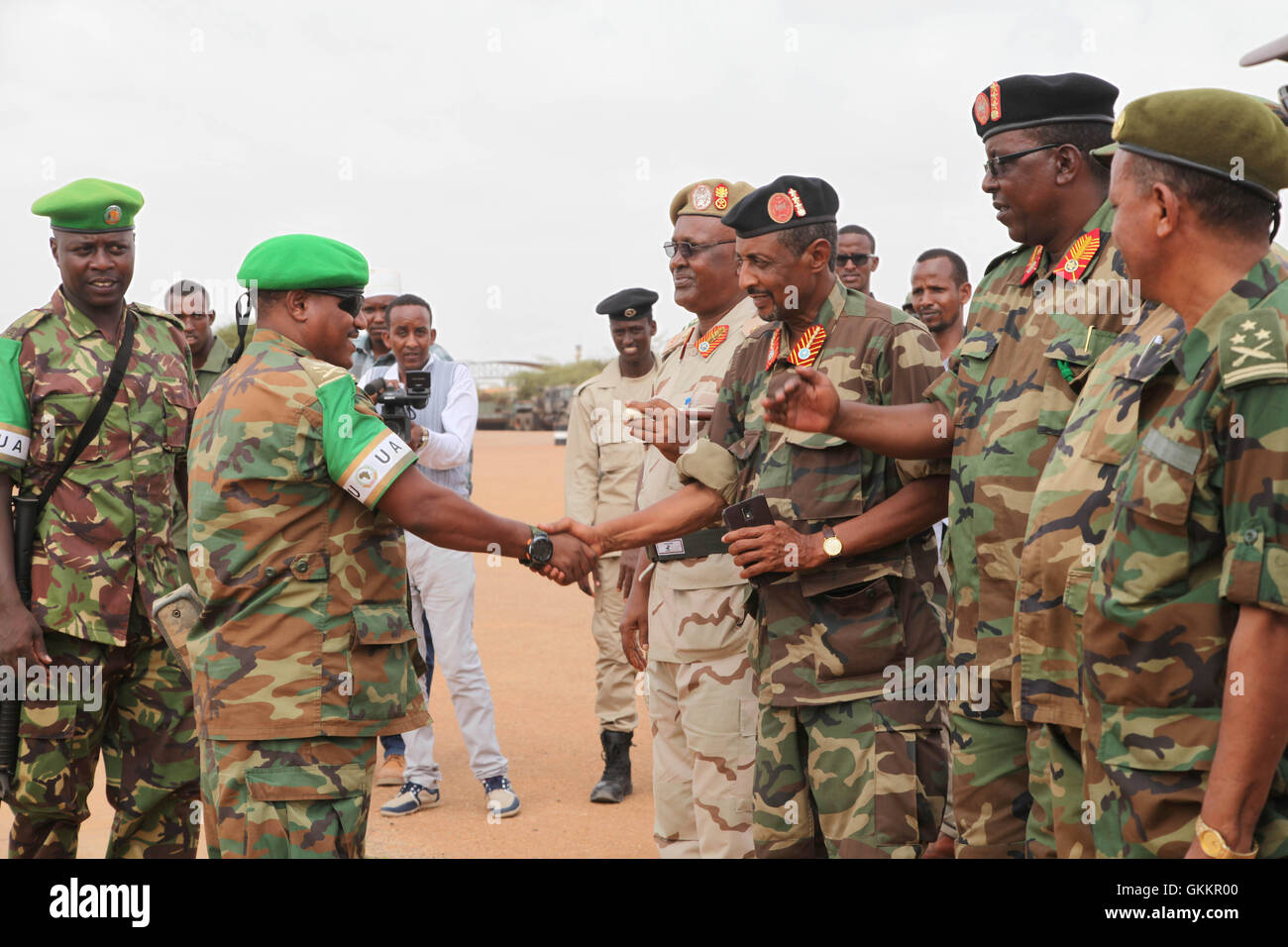 Colonel Tesfaye from the Ethiopia National Defence Forces (ENDF) meets ...