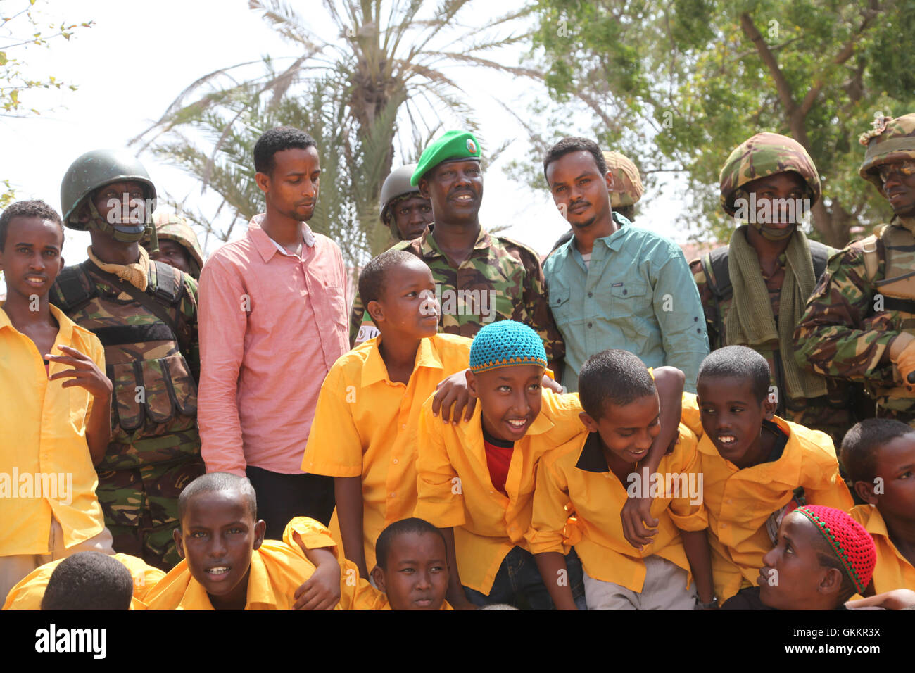 AMISOM Sector Kismayo Commander, Lt Colonel John Kipya, poses for a ...