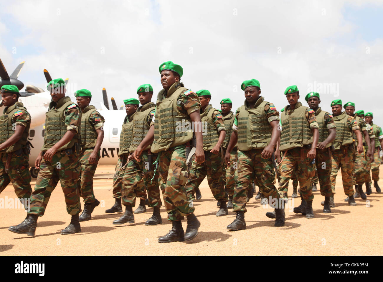 The first contingent of Ethiopian National Defence Forces (ENDF ...