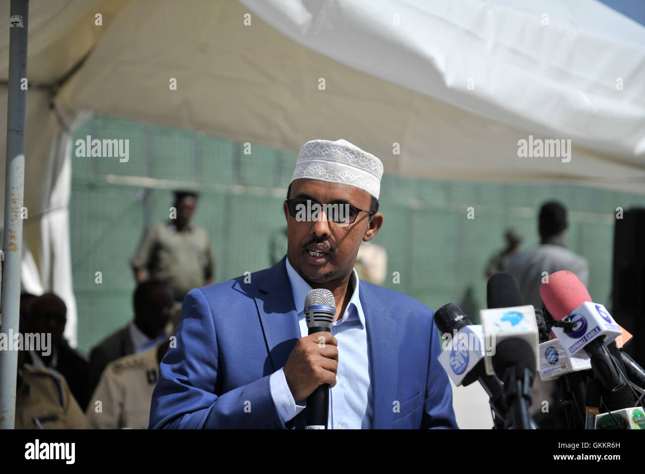 Abdinasir Mohamed Ali, Deputy Minister of Internal Security, speaks at ...