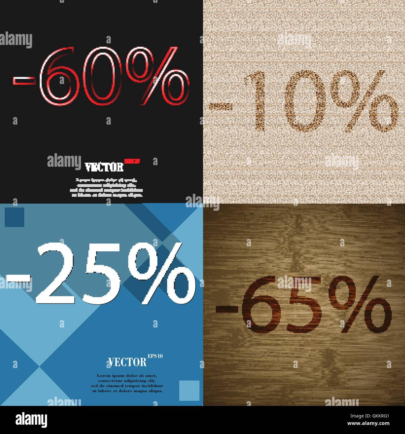Set of abstract backgrounds and interest discount store. Vector Stock ...
