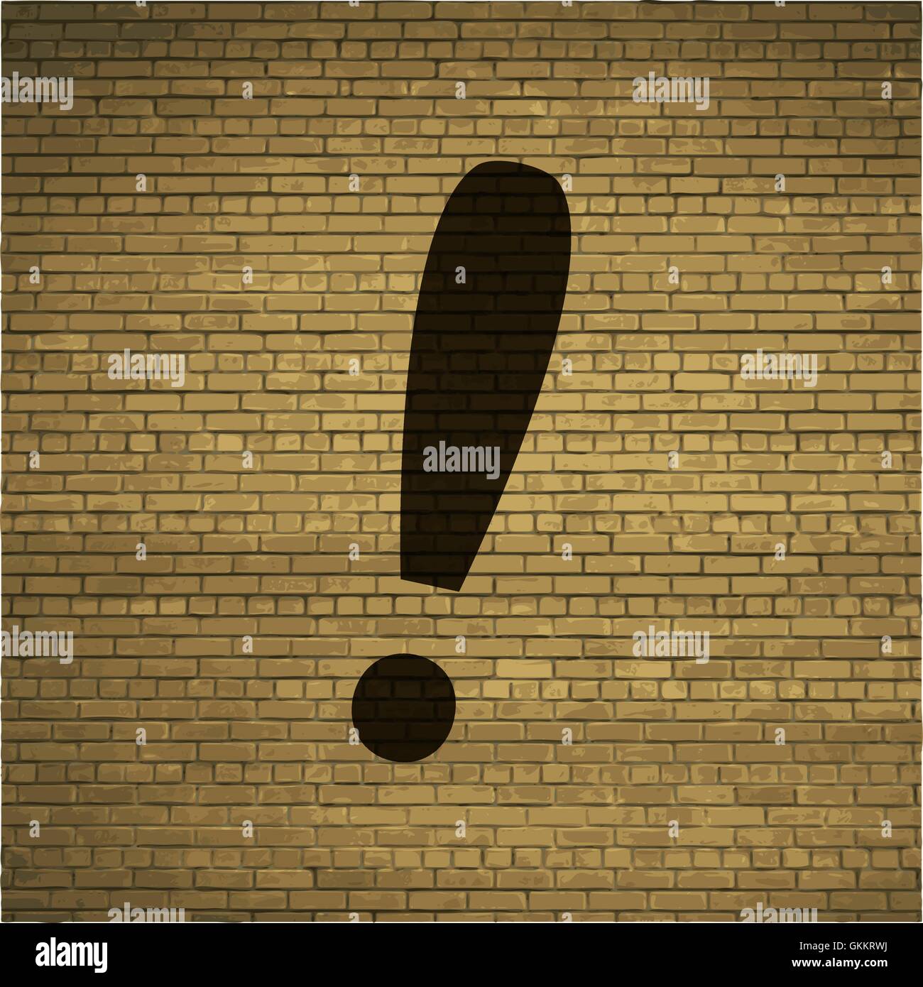 The exclamation point. Flat modern web button and space for your text ...